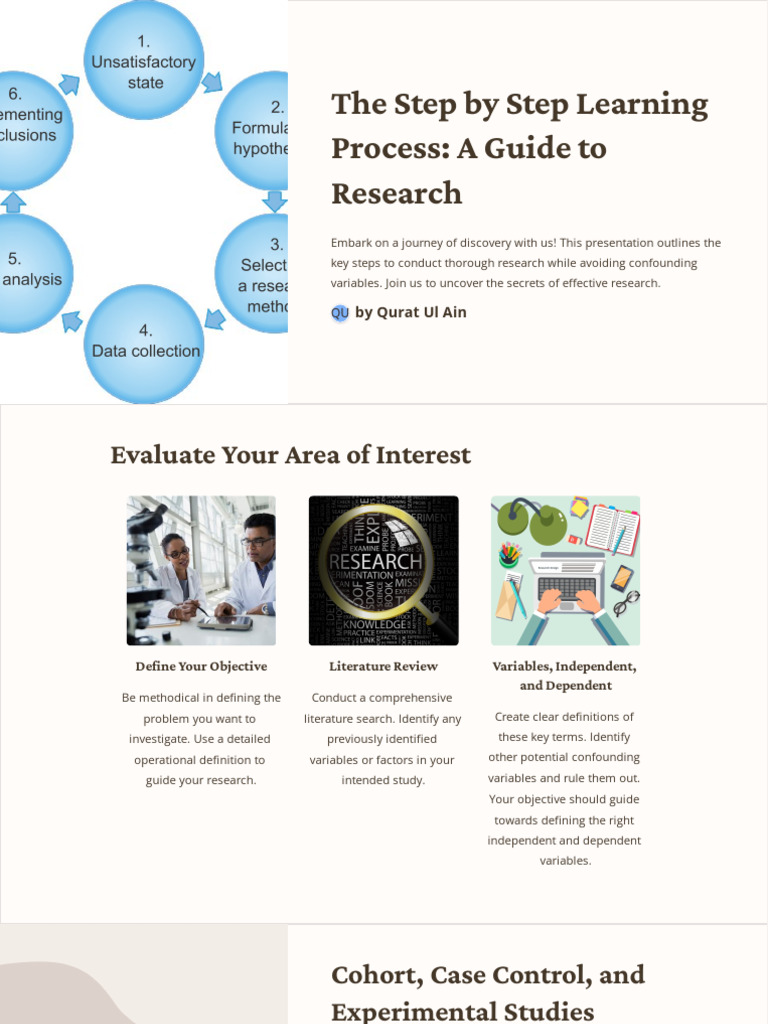 The Step by Step Learning Process A Guide To Research | PDF | Cohort ...