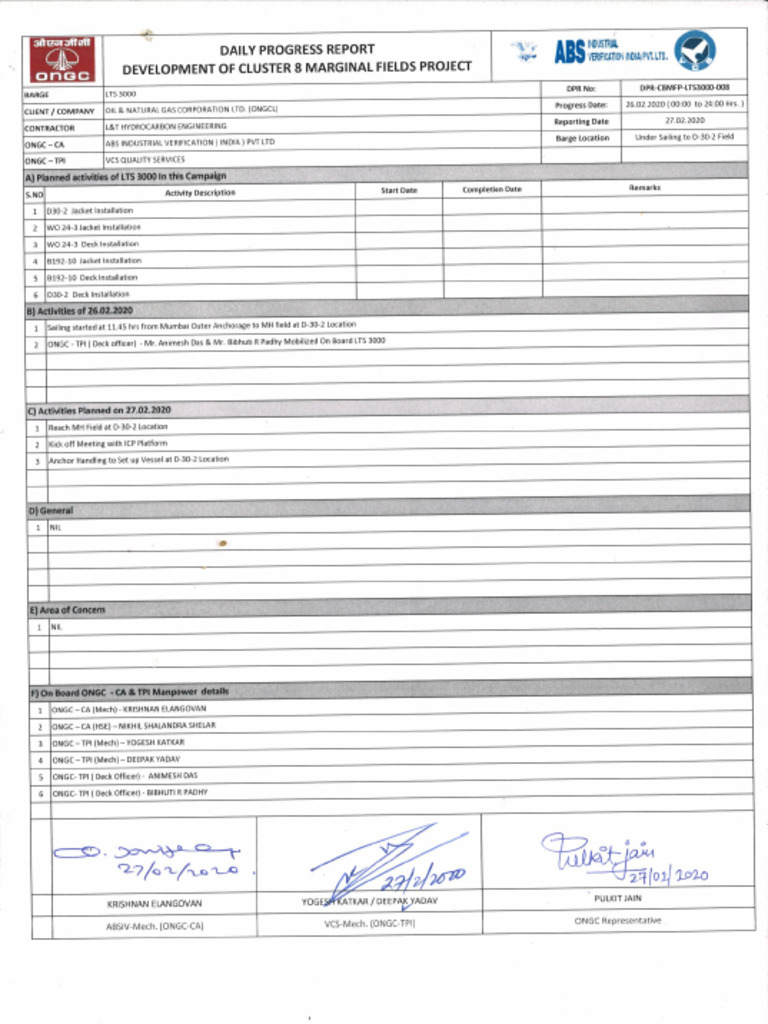 DPR-C8MFP - LTS3000 - 008 Dated On 26.02.2020 | PDF