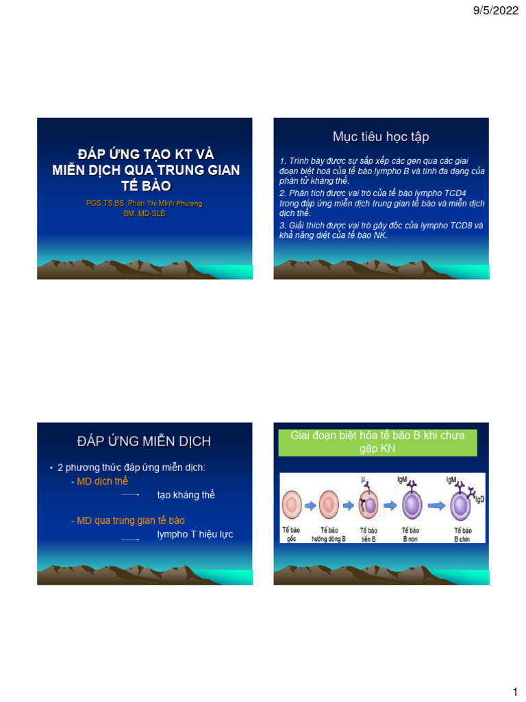 5. Đáp ứng tạo kháng thể và miễn dịch qua trung gian tế bào | PDF