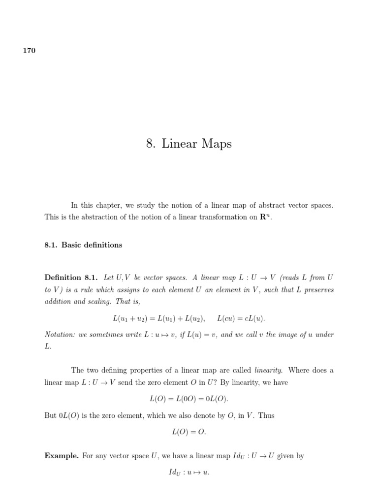 Chapters8-11 | PDF | Linear Map | Vector Space