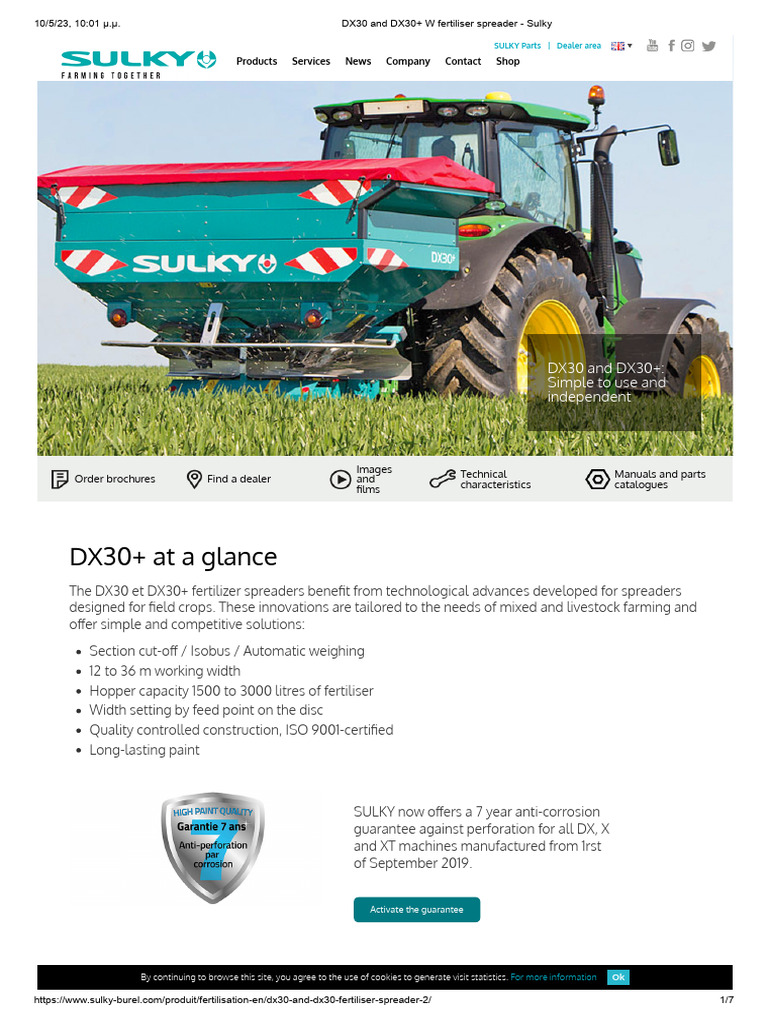 SULKY DX30+ FLYER | PDF | Fertilizer
