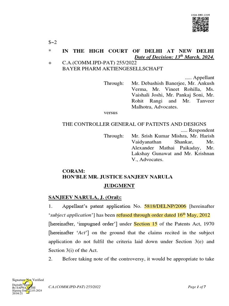 Decoding Patent Claim Scope (Bayer Pharm vs. CGPD) | PDF | Patent | Prior Art