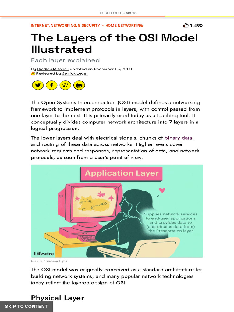 The OSI Model Layers From Physical To Application | PDF | Osi Model | Computer Network