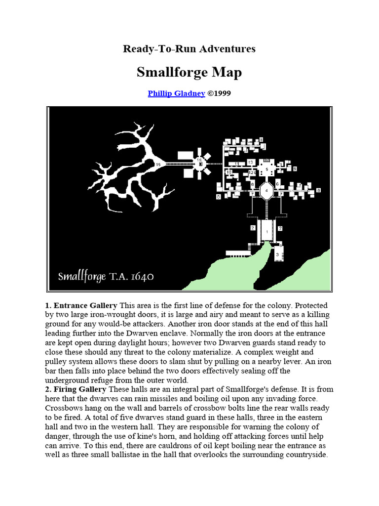 07.2 The Scourge of Smallforge - Smallforge Map and Village Description ...