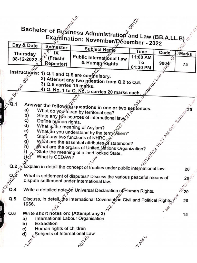 Pil&hr Question Papers | PDF