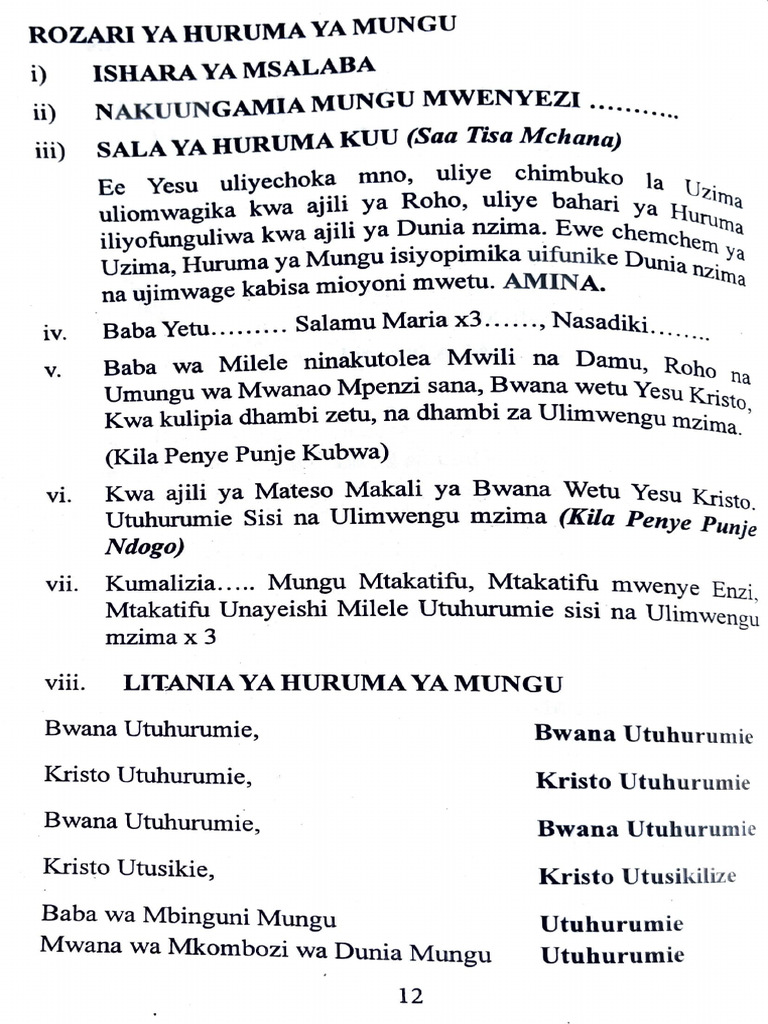 Huruma Kuu Ya Mungu ? | PDF