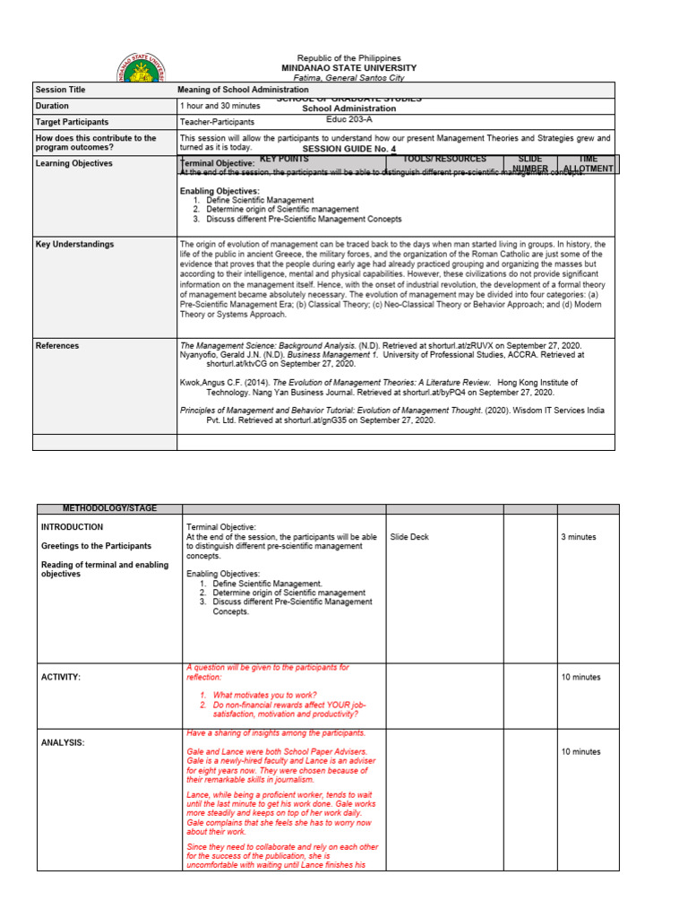 Sample Session Guide 1 1 | PDF | Theory | Science