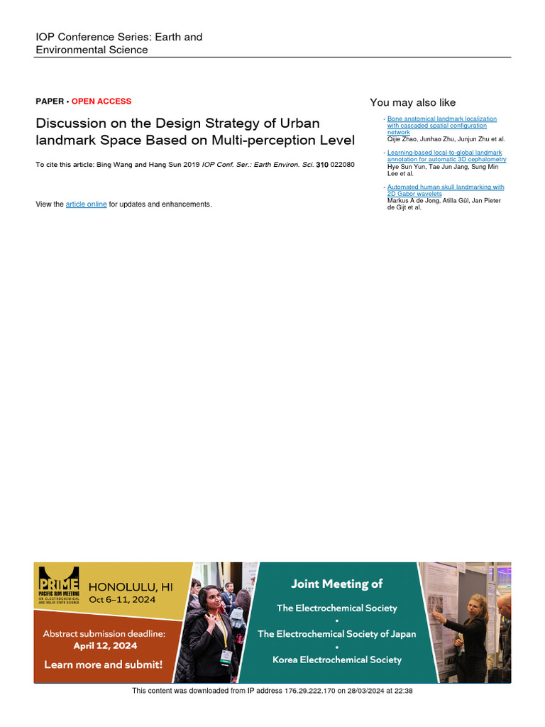 Urban Landmark Space Design Strategies | PDF | Perception | Space