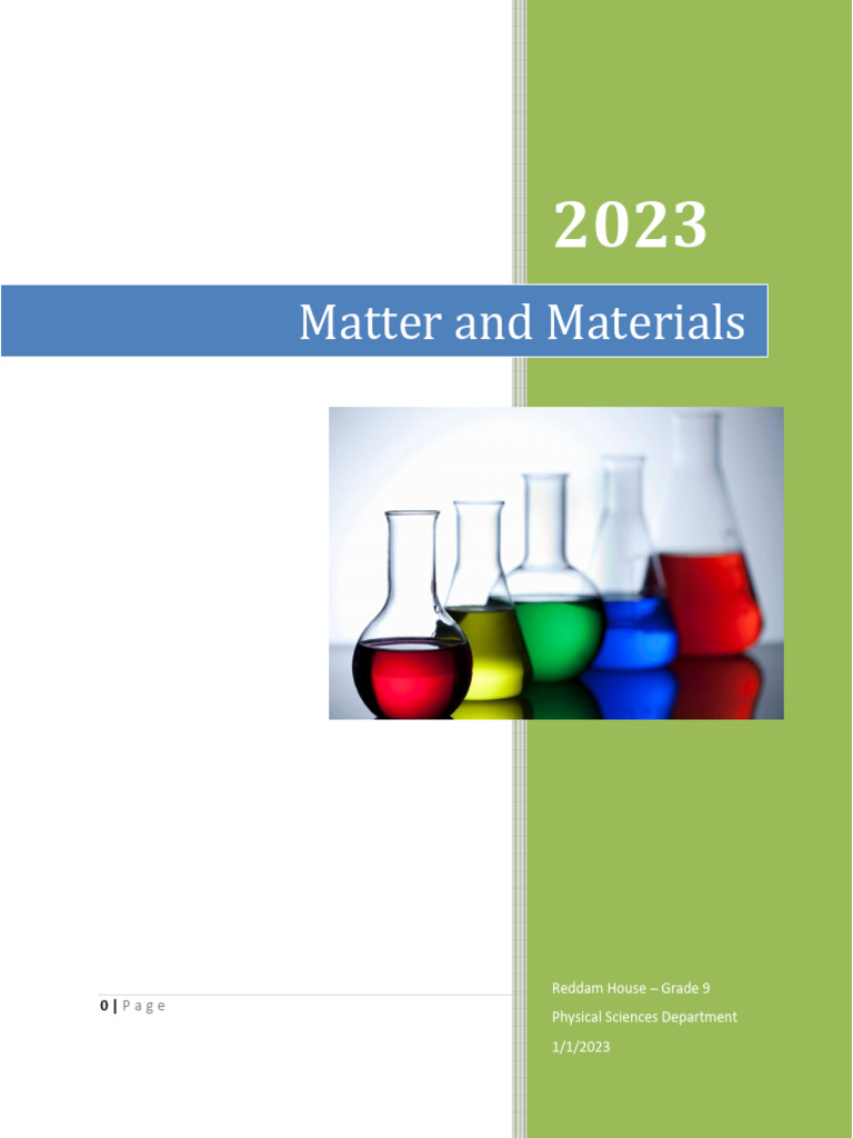 Gr9 Matter and Mat 2023 | PDF | Ion | Atoms