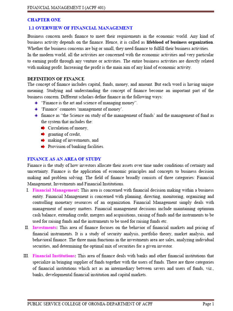 FINANCIAL MANAGEMENT Full Module | Download Free PDF | Dividend ...