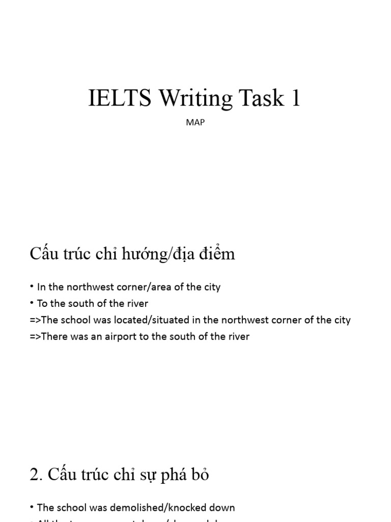 IELTS Writing Task 1 - Map | PDF | Buildings And Structures | Urban ...