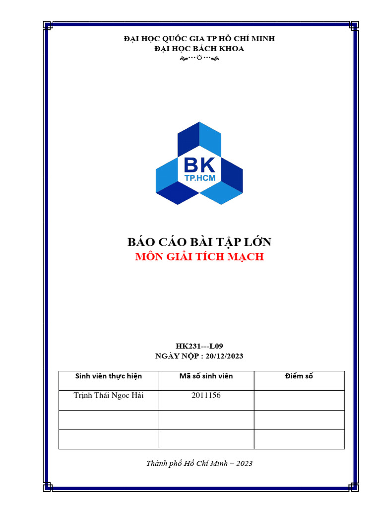 BTL GTM - Trịnh Thái Ngọc Hải - 2011156 | PDF