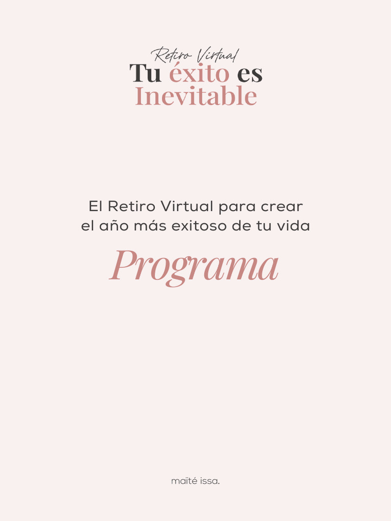 Programa Del Retiro - Retiro Virtual 24 | PDF