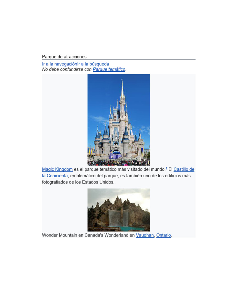 Historia de Parques de Atracciones | PDF | Parque de atracciones ...