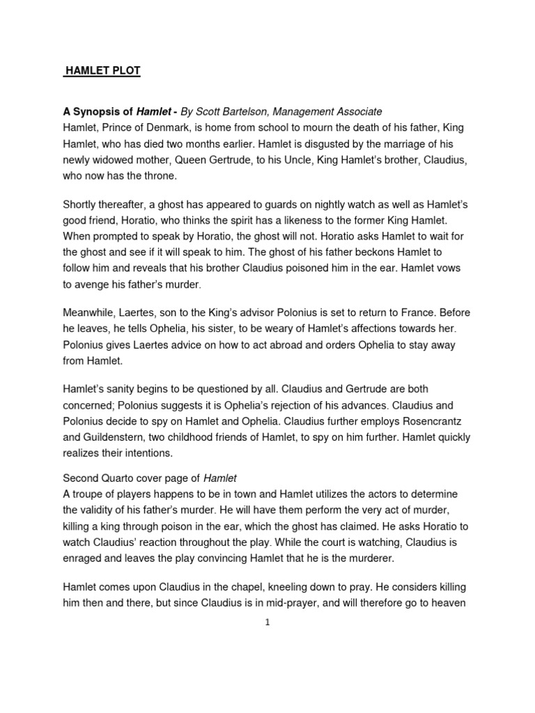 HAMLET PLOT | PDF | Hamlet | Shakespearean Tragedies