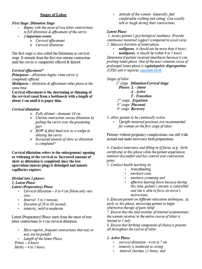 Stages-of-Labor(2) | PDF | Childbirth | Uterus