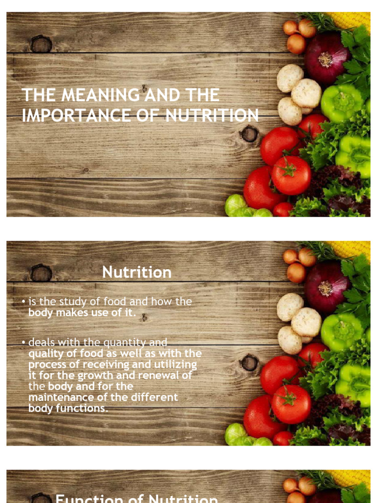 2 Introduction To Nutrition and Diet Therapy 1 | PDF | Nutrition | Diet ...