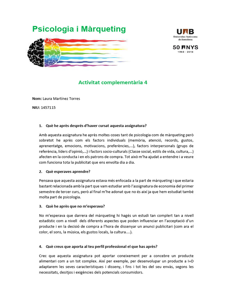 Activitat Complementària 4 | PDF