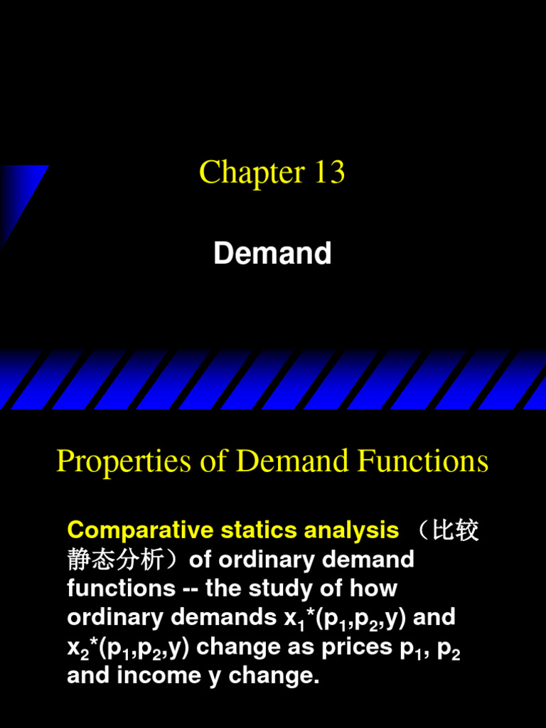 Lecture 13 Demand | PDF | Utility | Demand