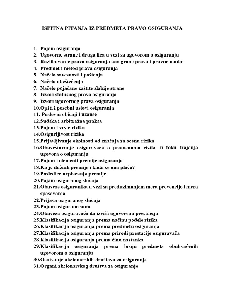 Ispitna Pitanja | PDF