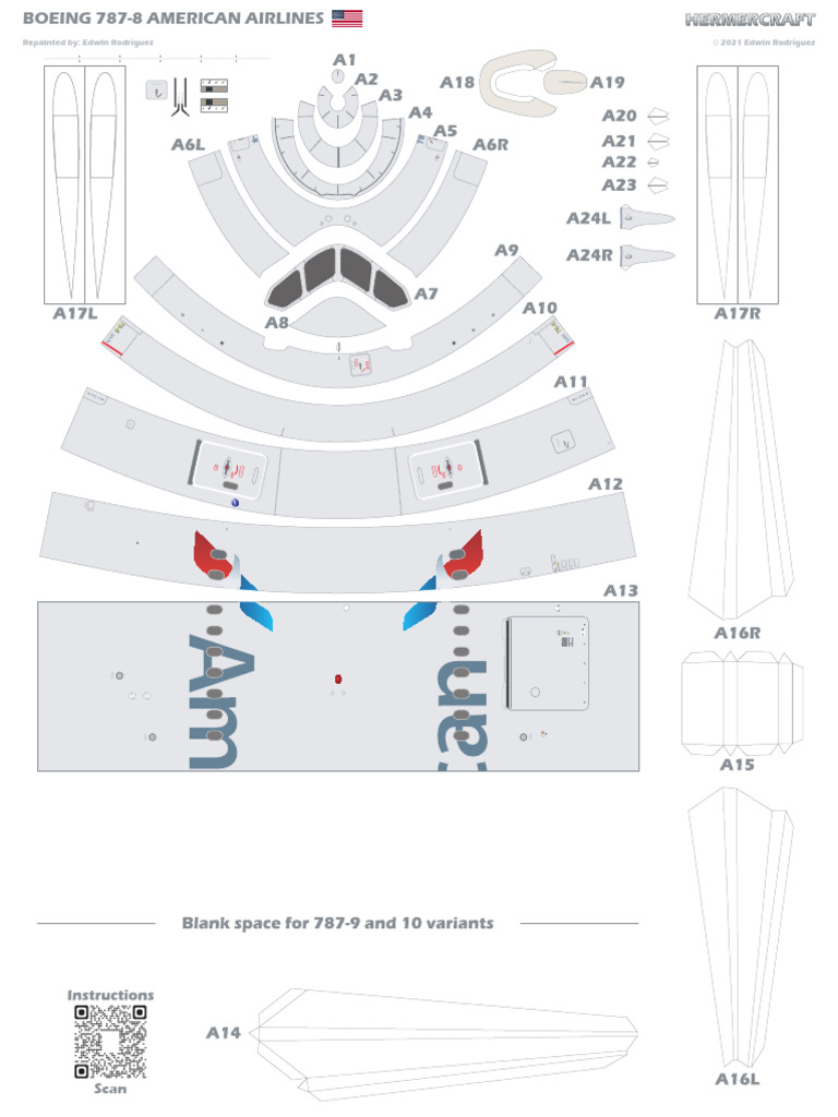 787-8 American Airlines (Hermercraft) | PDF | Aviation | Aircraft