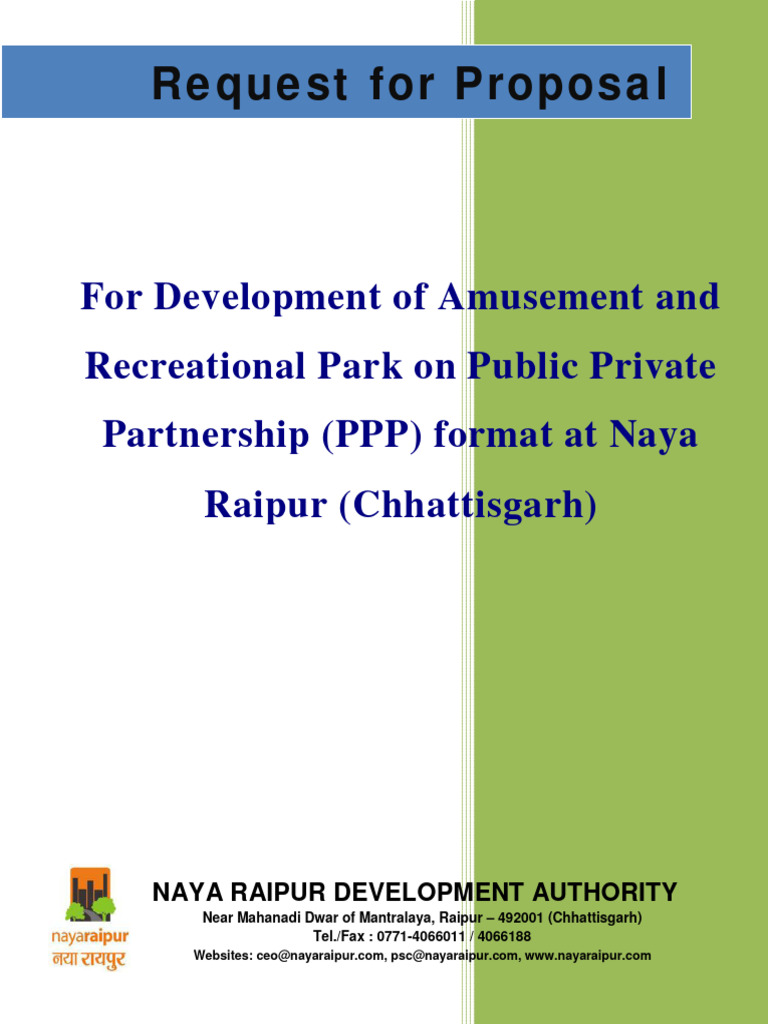 RFP Section I ITB Amusement Park Repaired | Download Free PDF | Request ...