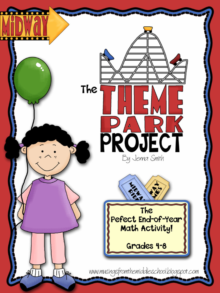 The Theme Park Project An Endofthe Year Math Activityfor Upper ...