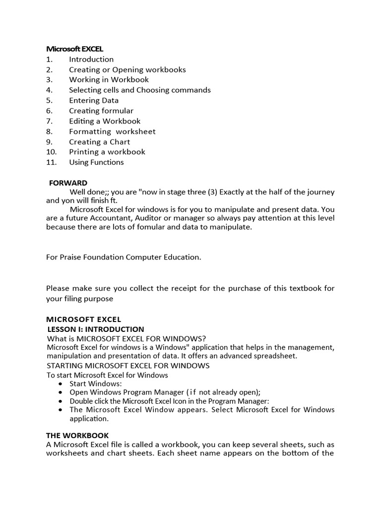 MlCROSOFT EXCEL NOTE | PDF | Microsoft Excel | Worksheet