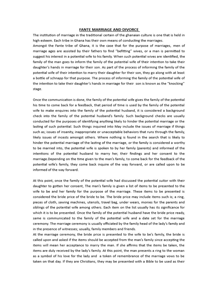 The Law On Divorce in Ghana | PDF | Marriage | Wife