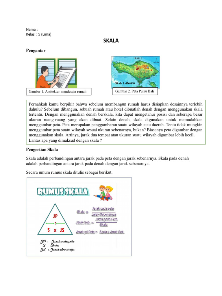 Kelas 5 Materi Skala | PDF