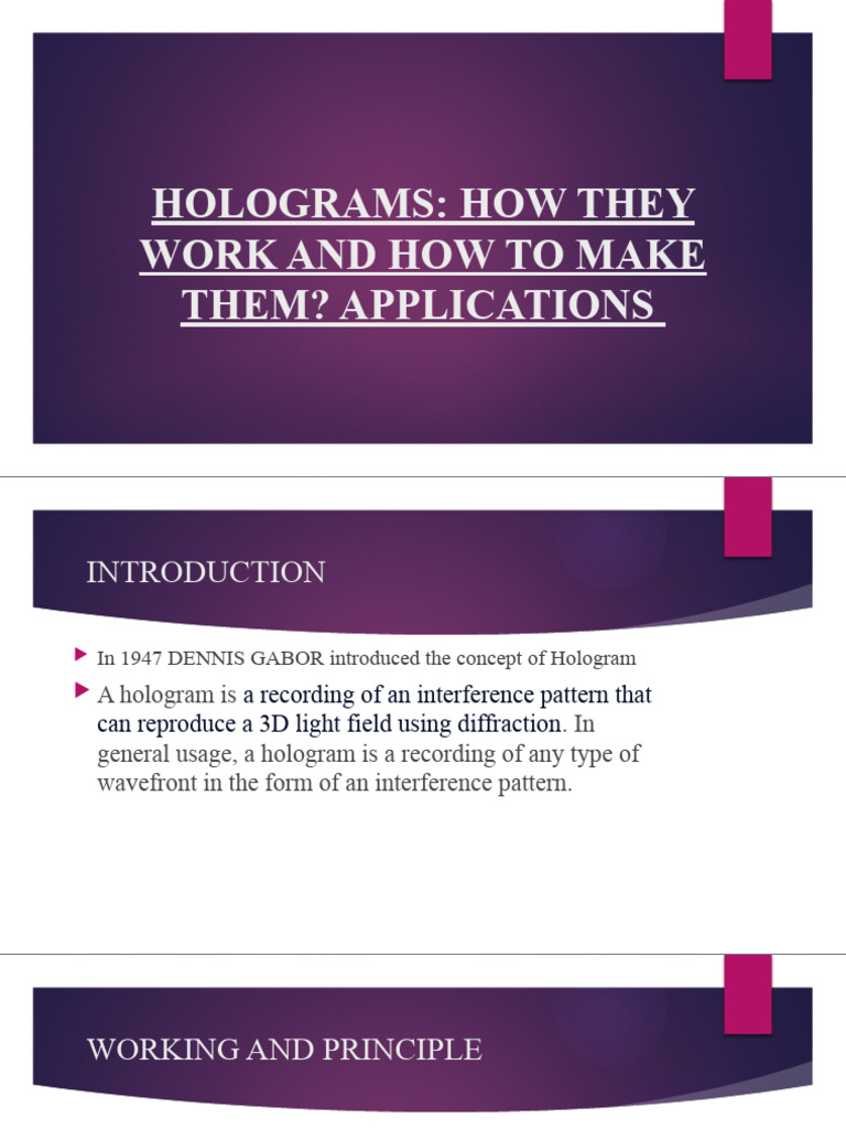 Presentation Hologram | PDF | Science & Mathematics | Computers