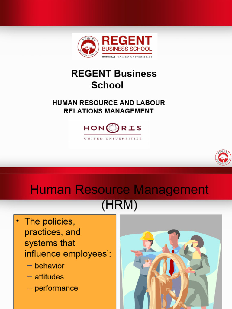 HR and Labour Relations | PDF | Human Resource Management | Human Resources