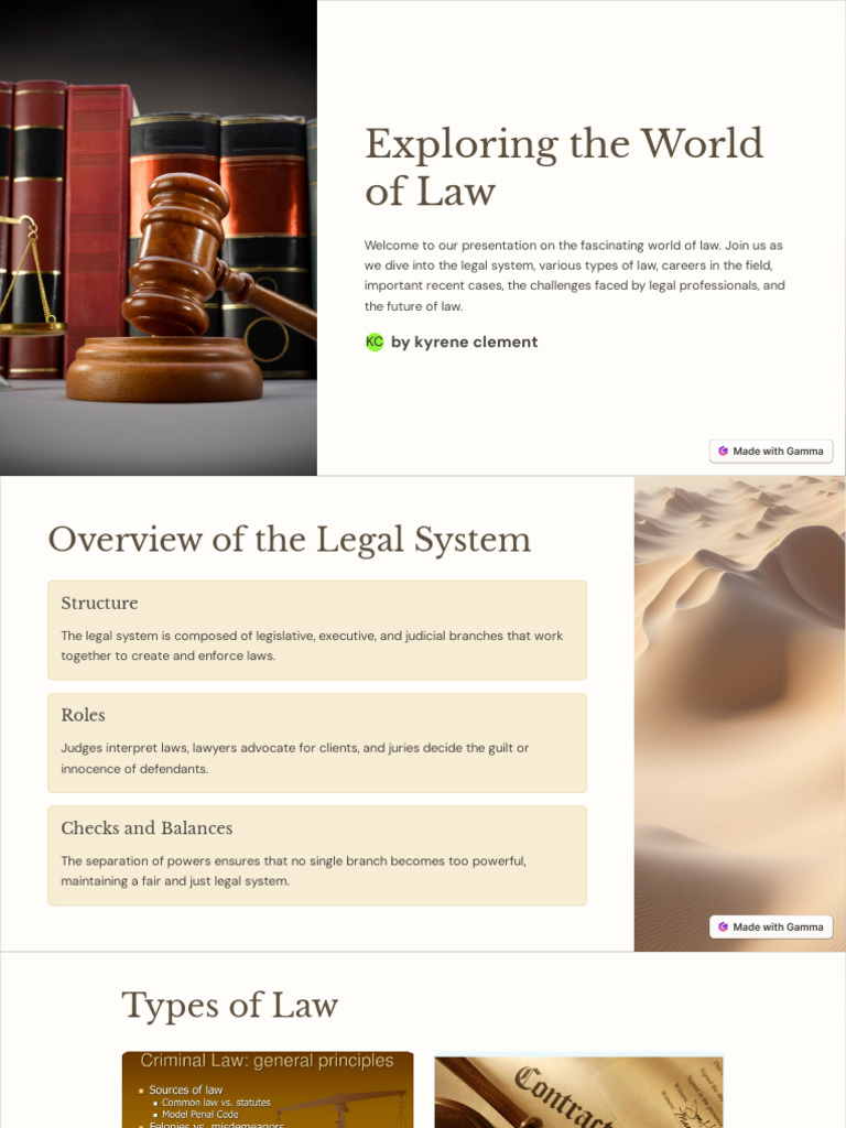 Exploring The World of Law | PDF | Lawyer | Justice