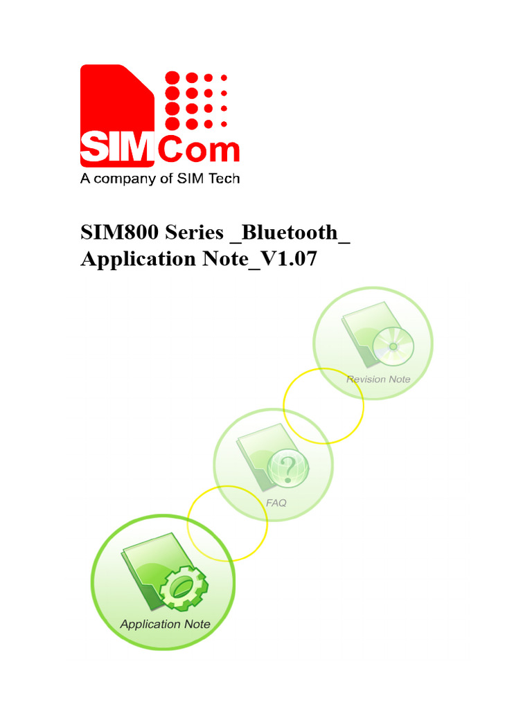 SIM800 Series Bluetooth Application Note V1.07 | PDF | Bluetooth | Telecommunications