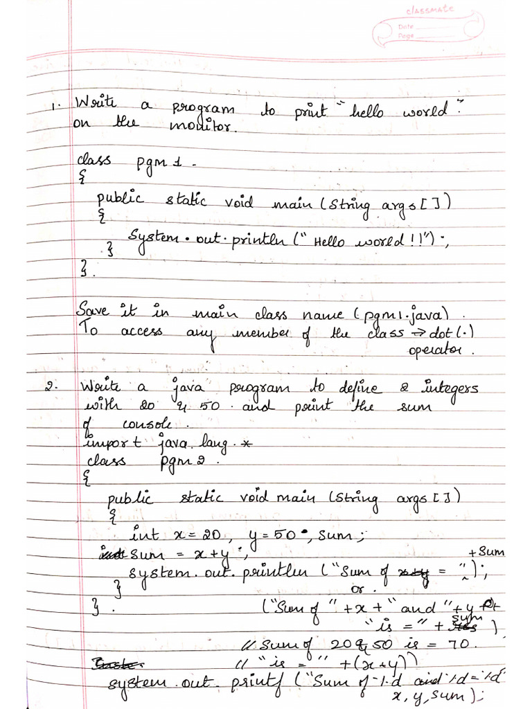 Java Mod 1 Programs Okay | PDF