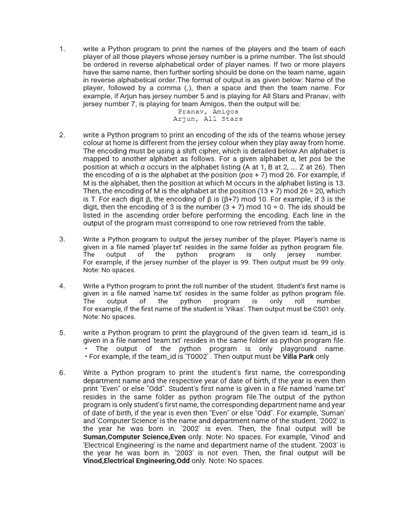 7 Dbms Python Questions Pdf Computing