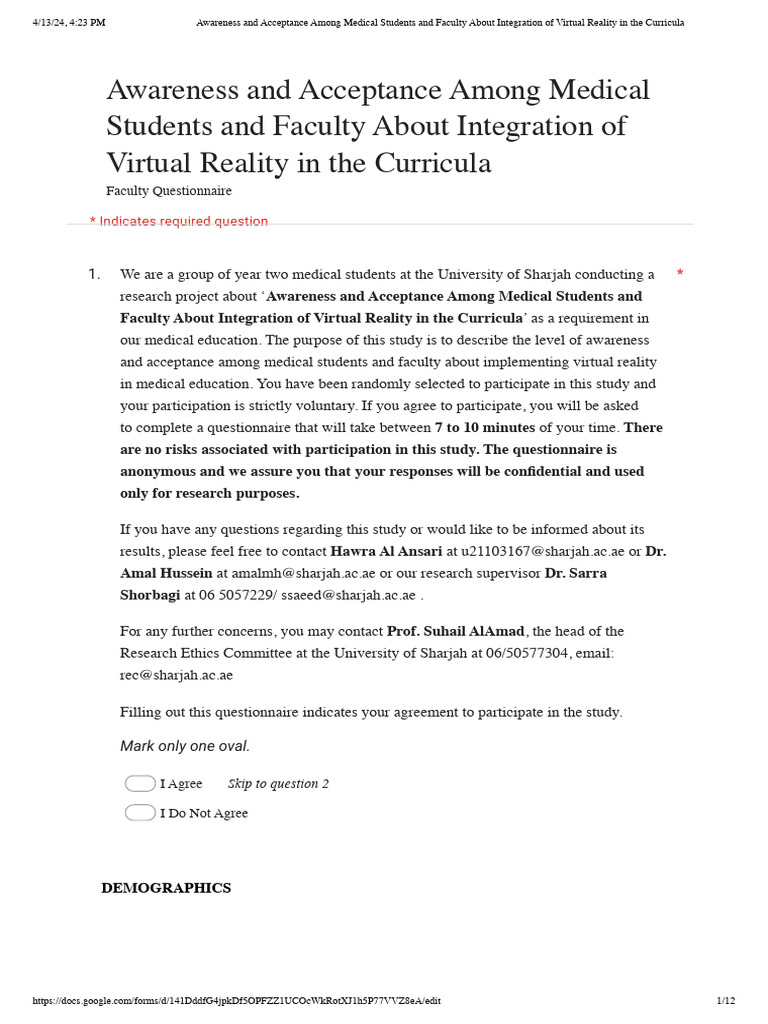 Faculty Awareness and Acceptance Among Medical Students and Faculty ...