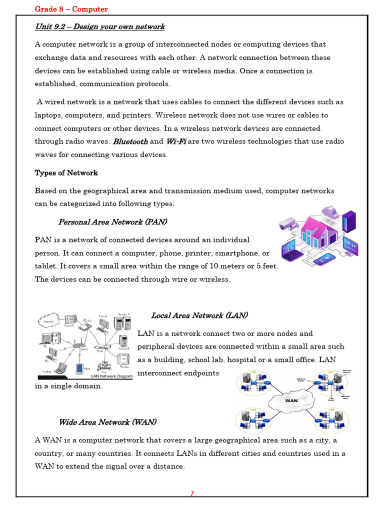 Grade 8 Second Term Note | PDF | Computer Network | Network Topology