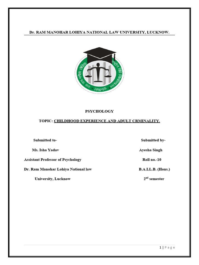 Project Psycho | PDF | Deviance (Sociology) | Liberal Arts Education