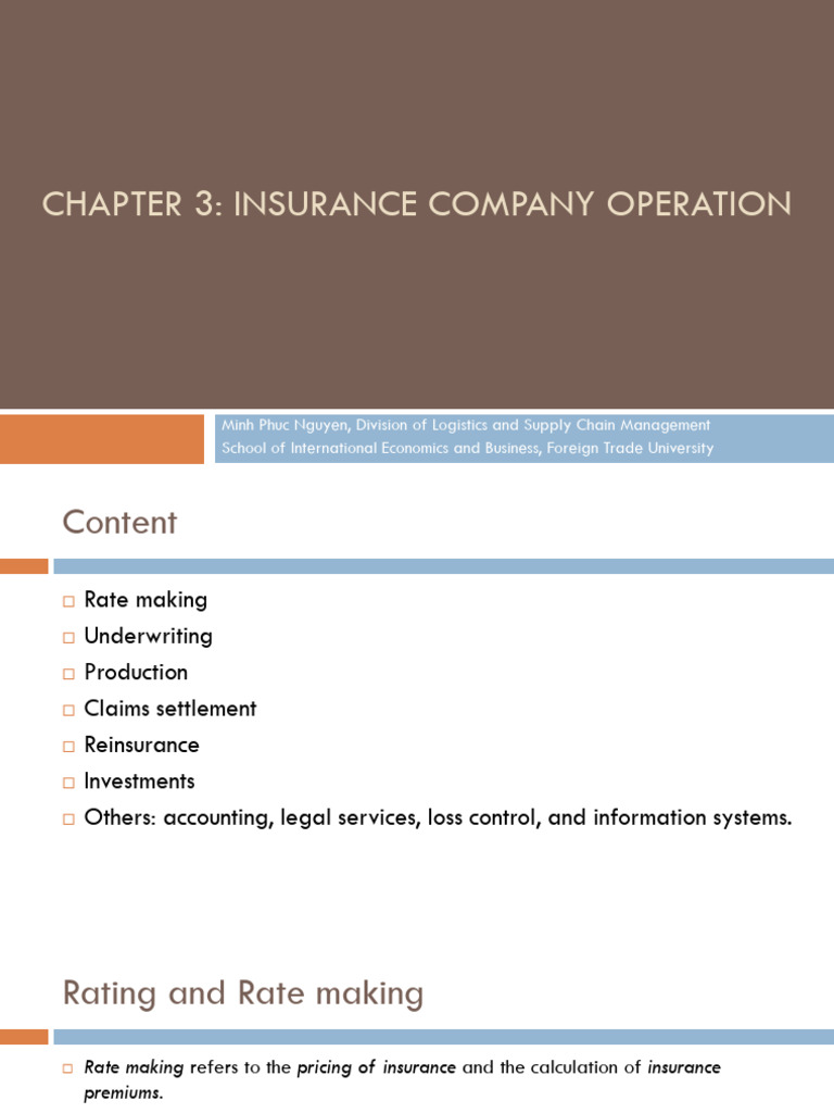 Chapter 3 | PDF | Reinsurance | Insurance