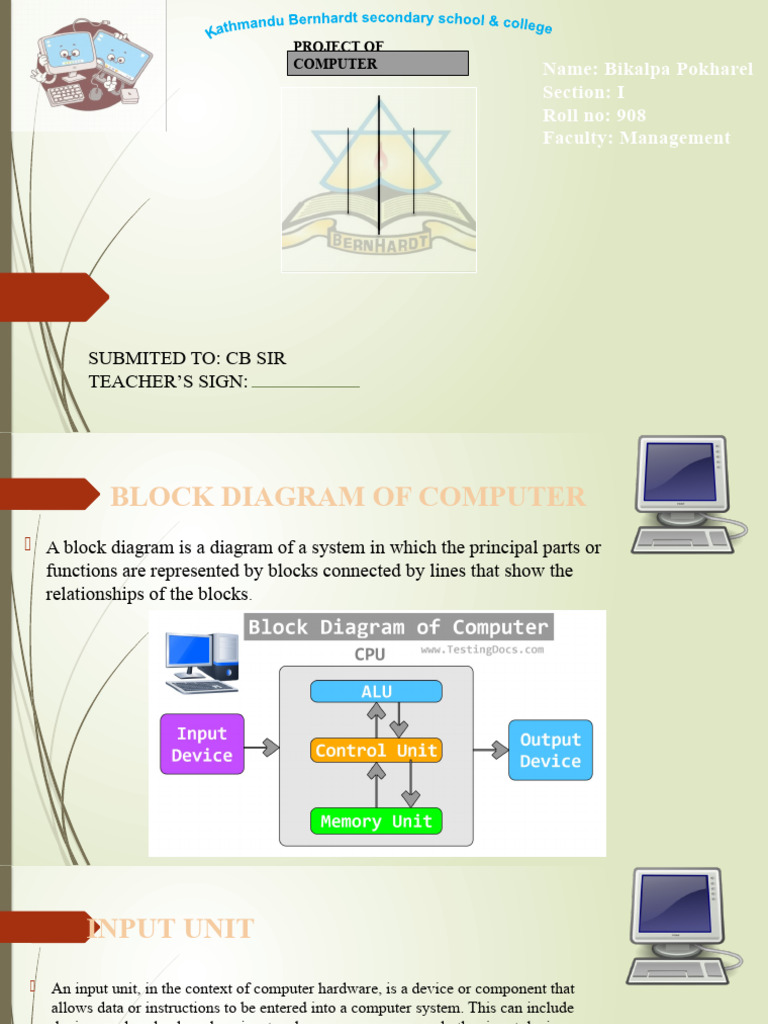 Project of Computer | PDF | Input/Output | Computer Data Storage