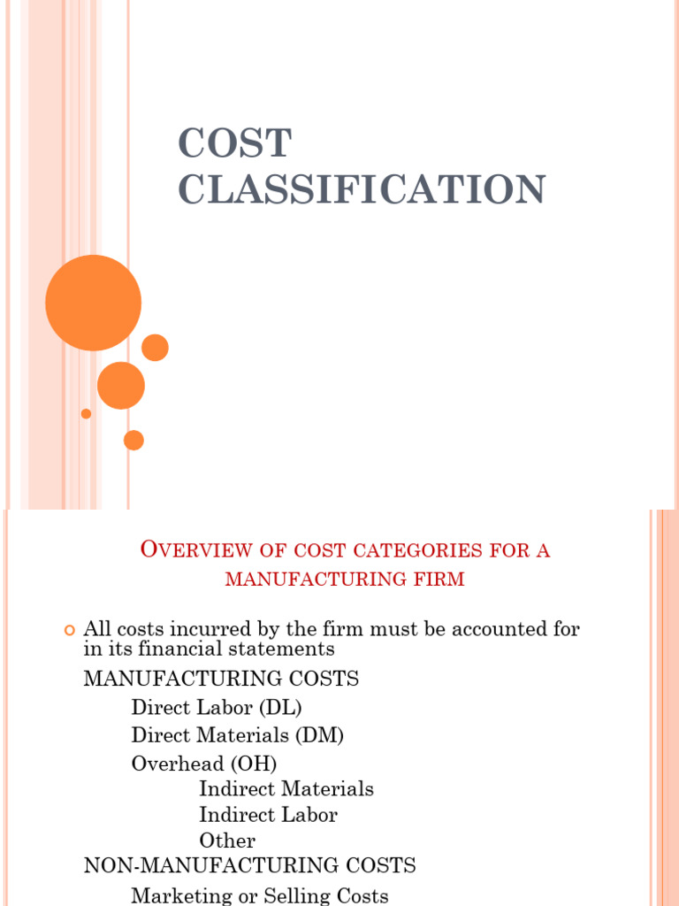 Cost Classifications A | PDF | Cost | Economies