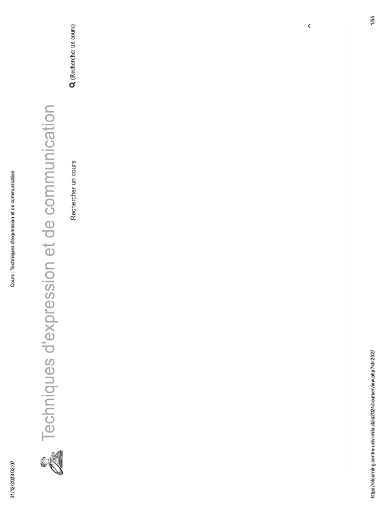 Cours - Techniques D - Expression Et de Communication | PDF Cours - Techniques D - Expression Et de Communication | PDF