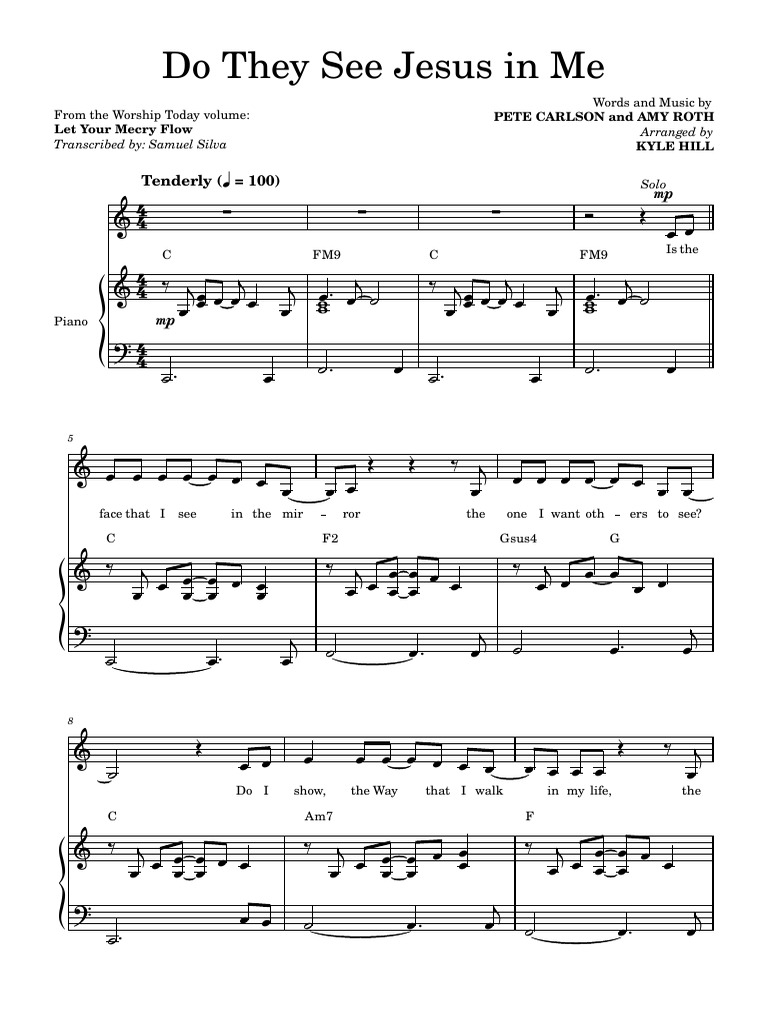 Do They See Jesus in Me - Key of C | PDF