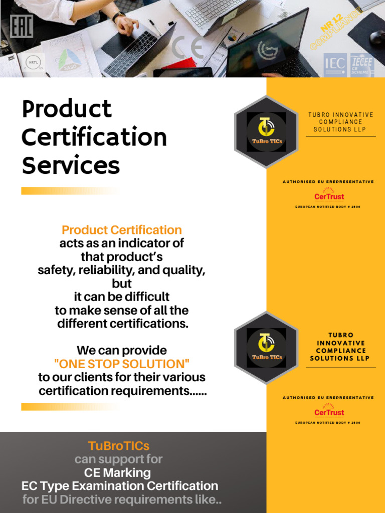 Tubrotics Electrical Certification Services | PDF | Regulation | Safety