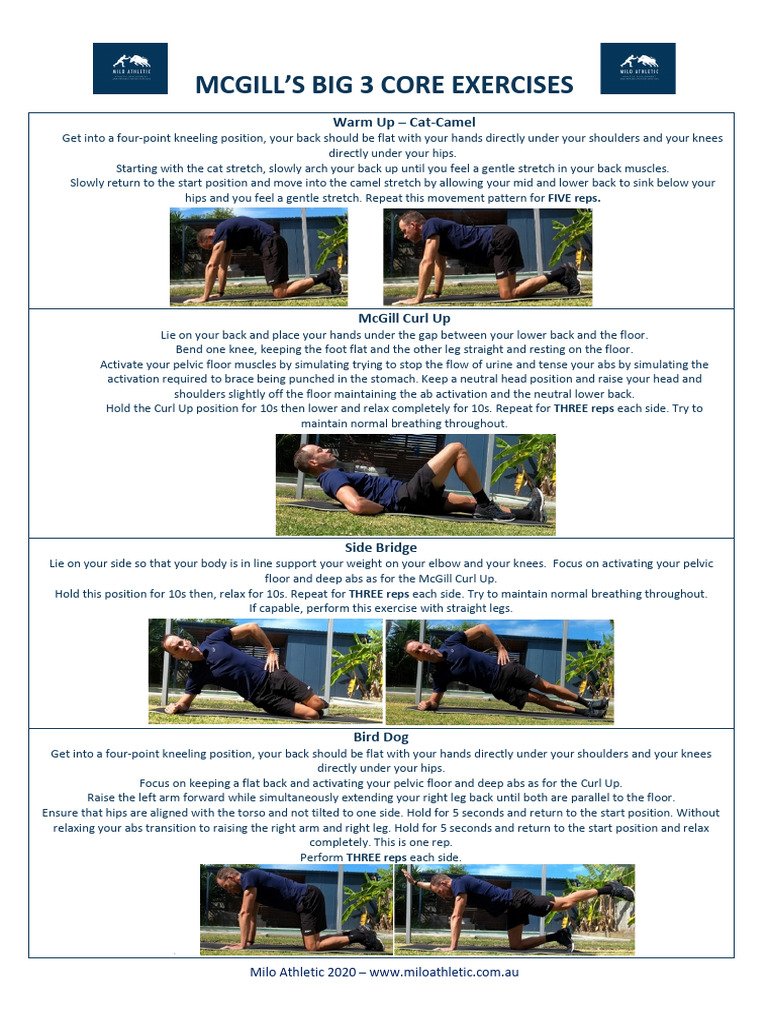 McGill Big 3 Core Exercises | PDF | Musculoskeletal System