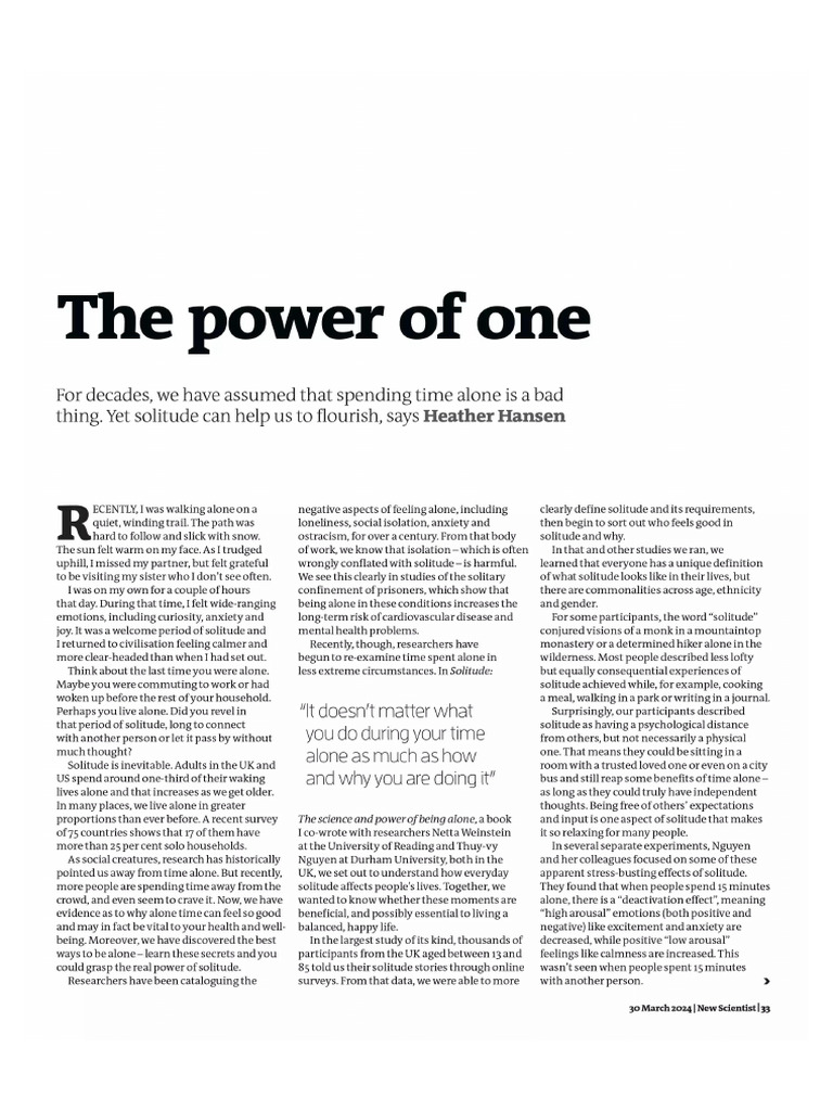The Power of One | PDF