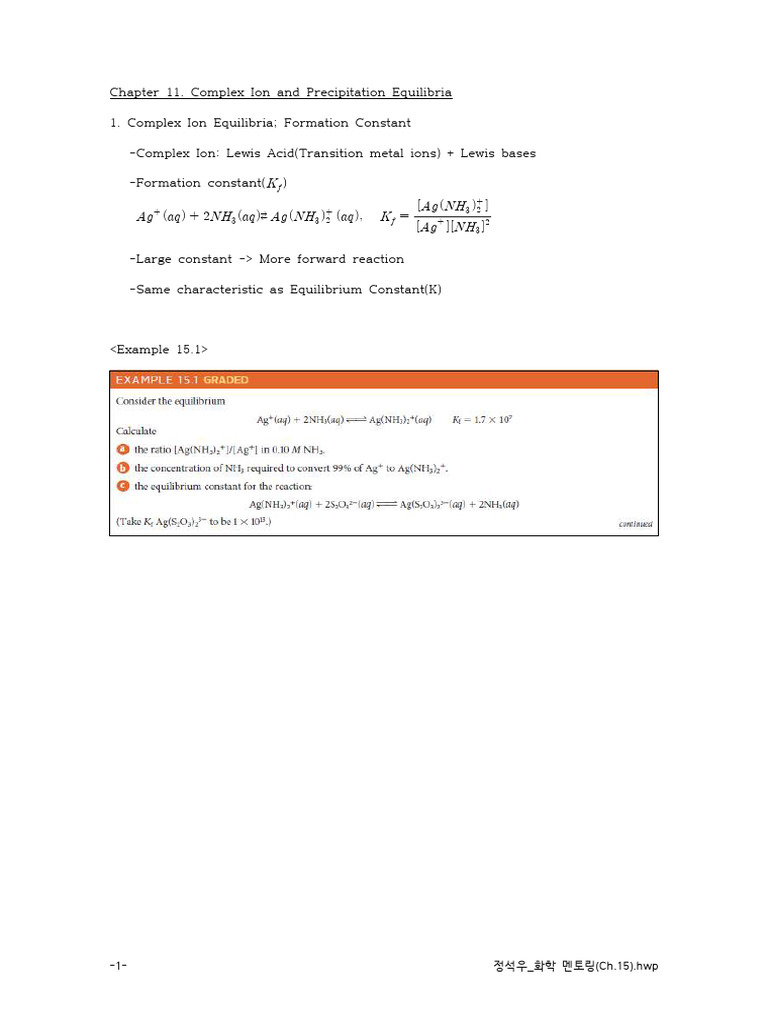 Masterton Chemistry Summary - Chapter 15 | PDF | Solubility | Chemical ...