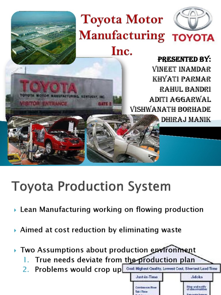 ToyotaProductionSystem Final | PDF | Lean Manufacturing | Industries