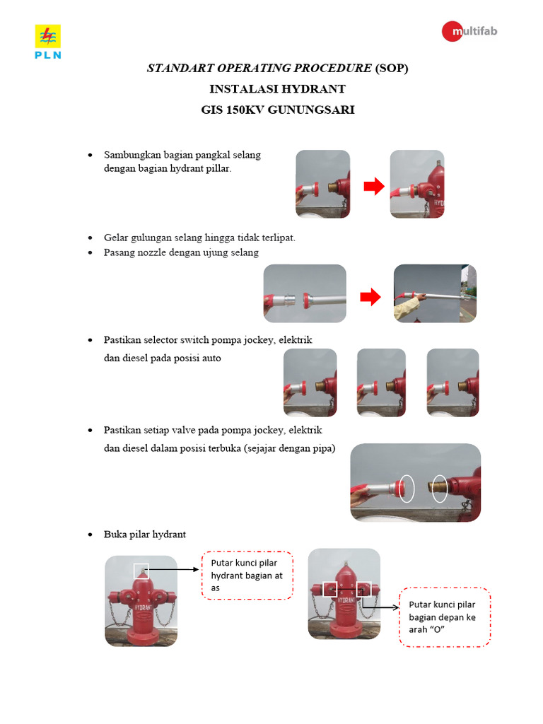 SOP Pengoperasian Hydrant | PDF